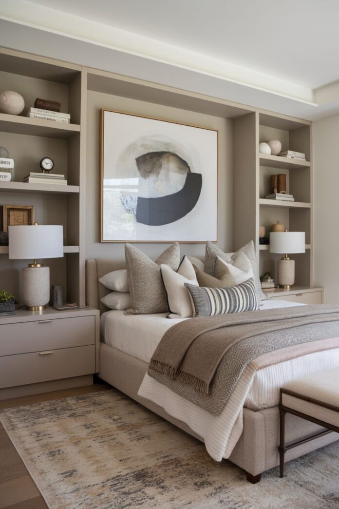 25 Bedroom Shelving Ideas That Make Storage Look Beautiful - Trimmed Roots