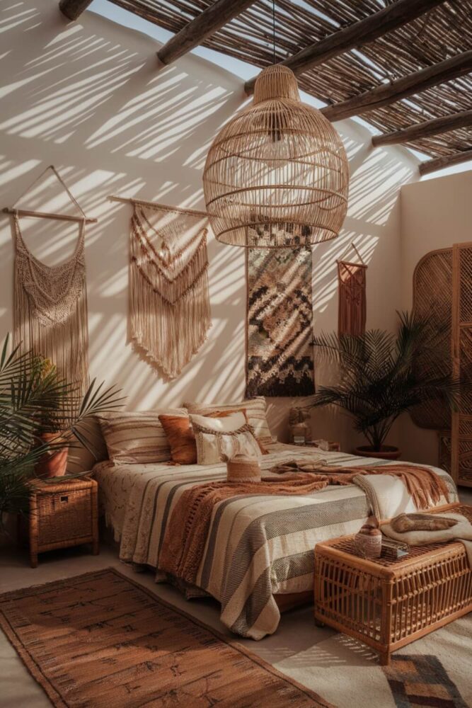 20 Boho Bedroom Lighting Ideas That Are Pure Magic - Trimmed Roots
