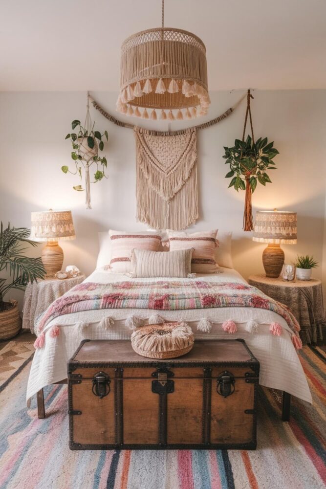 20 Boho Bedroom Lighting Ideas That Are Pure Magic - Trimmed Roots