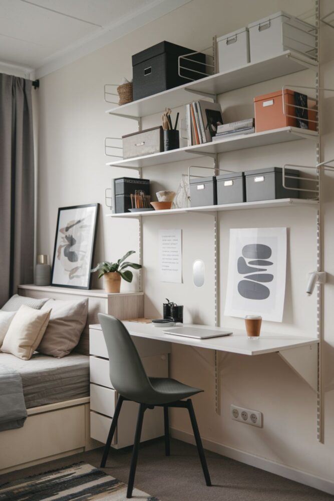 25 Bedroom Shelving Ideas That Make Storage Look Beautiful - Trimmed Roots