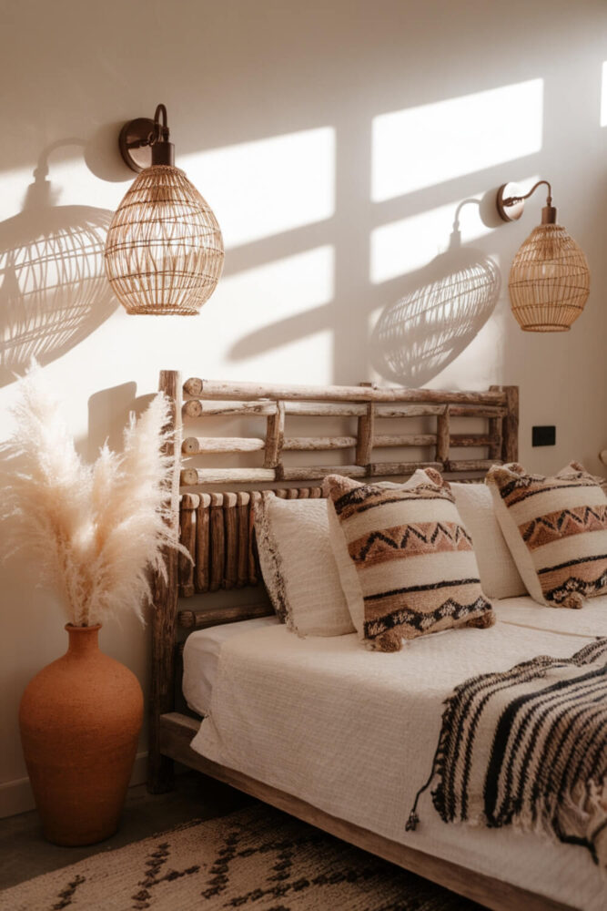 20 Boho Bedroom Lighting Ideas That Are Pure Magic - Trimmed Roots